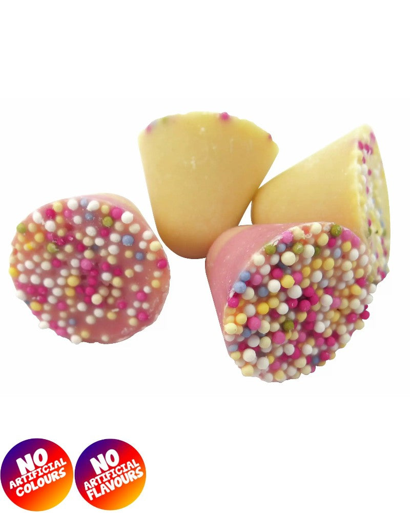 Hannah's Strawberry & Cream Spinning Tops Loose Sweets| Malvern Sweets